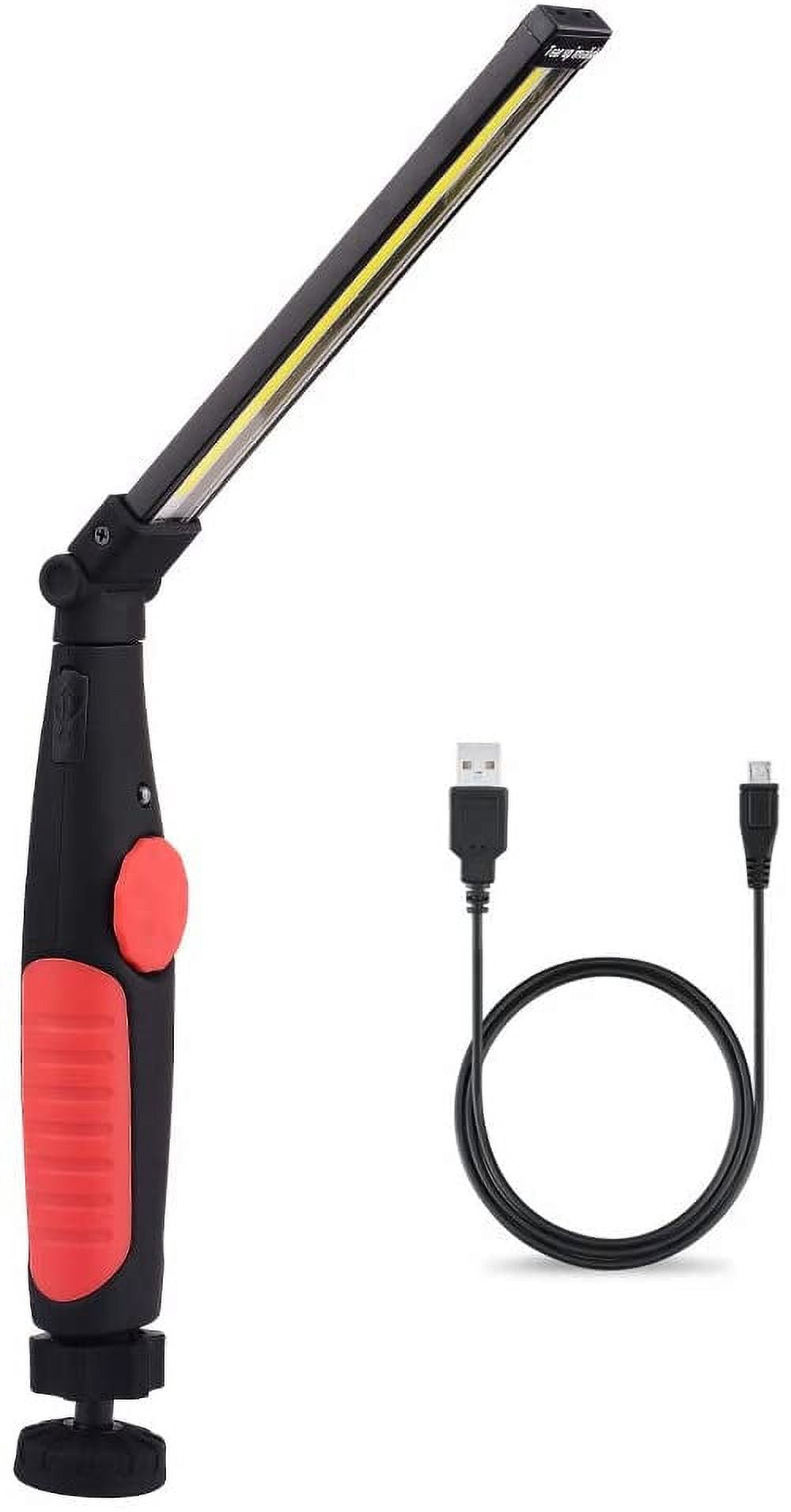 Lámpara de trabajo LED recargable con imán y USB, plegable, giratoria ...
