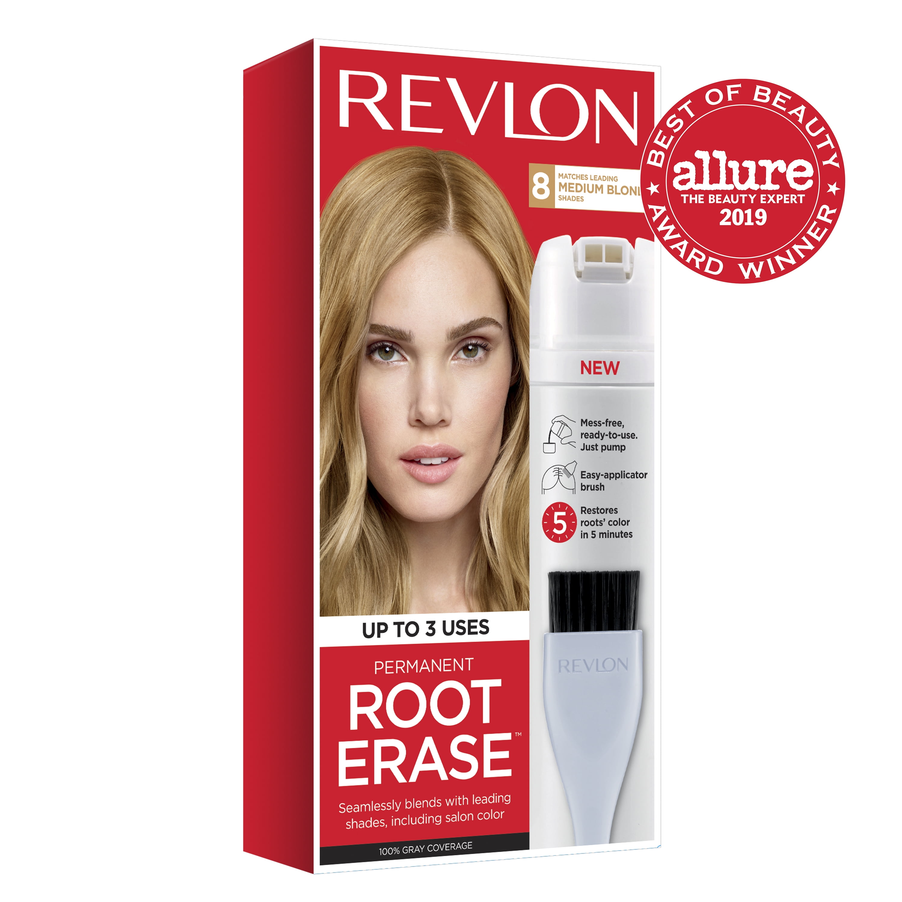 Revlon Root Erase Permanent Hair Color, At-Home Root Touchup Hair Dye ...