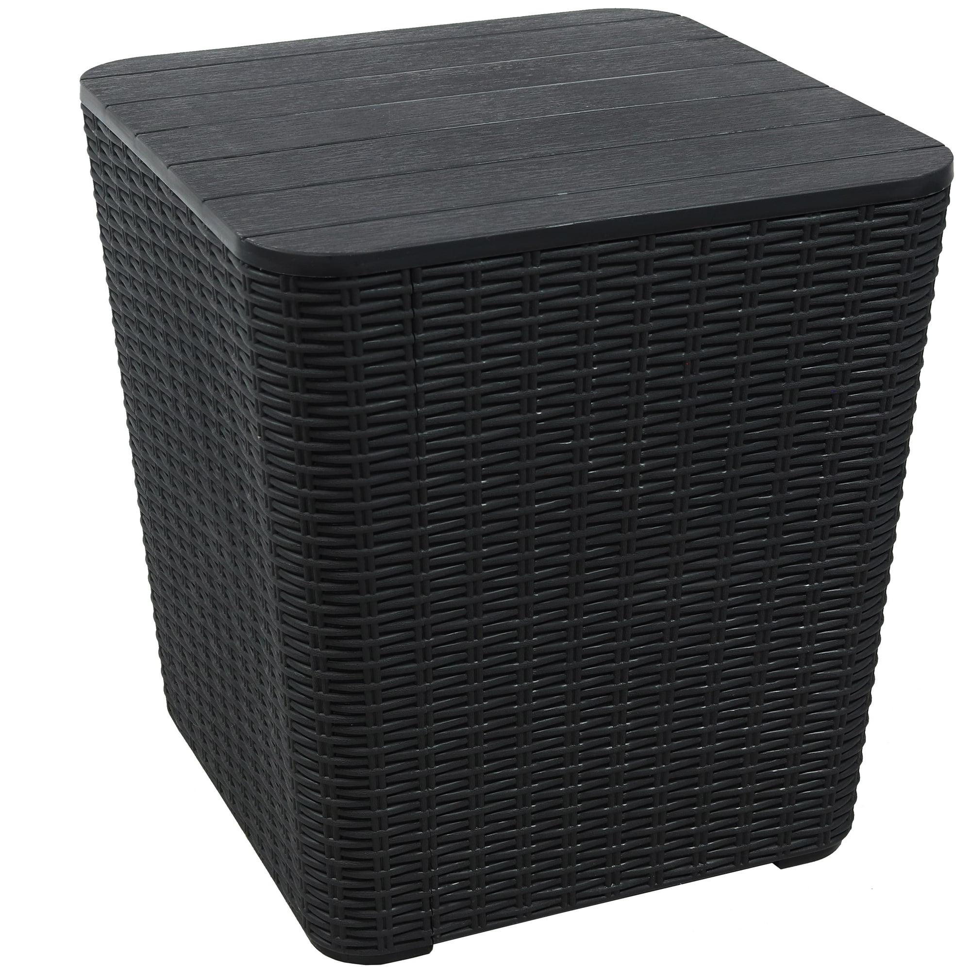 Click here for Sunnydaze Rattan Design Outdoor Side Table With St... prices