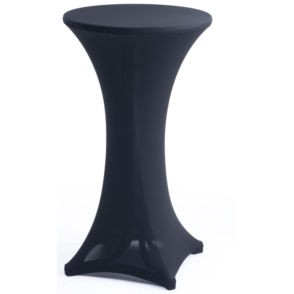 23.5" Round Pub Table with Stretch Fabric Table Cover, 42.25-inch-tall ...