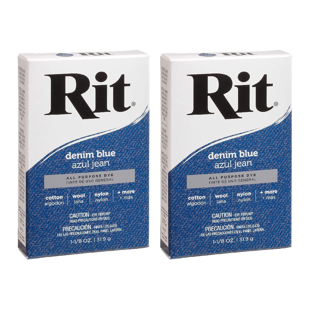 Rit All Purpose Powder Dye 1-1/8 oz Denim Blue, 2 Pack - Walmart.com