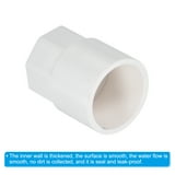 Uxcell G1/2 Female Thread 25mm Socket PVC Straight Pipe Fitting, 5 Pack ...