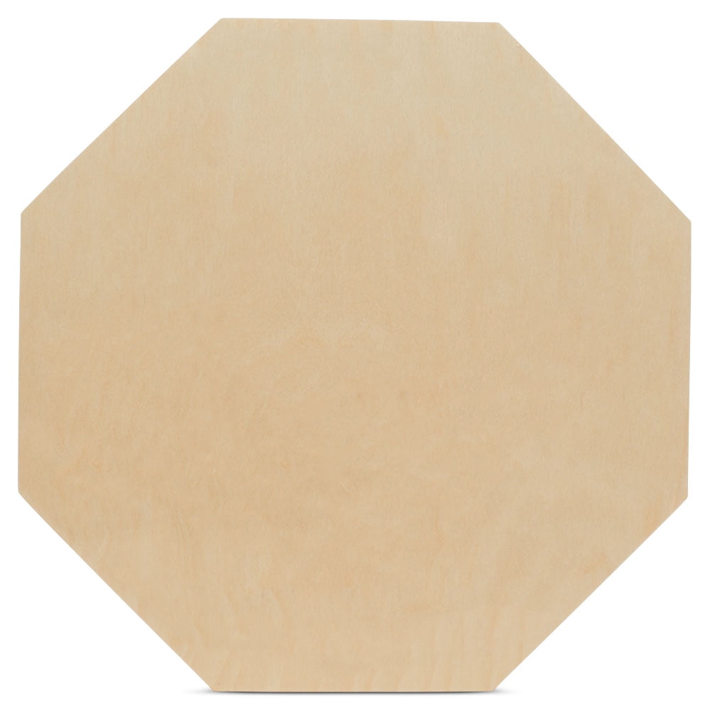 Unfinished Wooden Octagon Cutouts 14-inch, Pack of 1 Octagon Craft ...