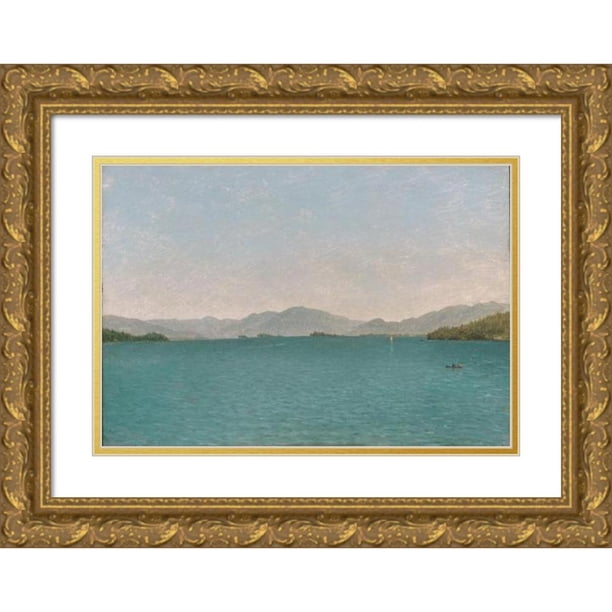 John Frederick Kensett 14x11 Gold Ornate Wood Frame and Double Matted ...
