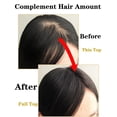 Wavy Curly Human Hair Topper for Women Natural Color European Virgin ...