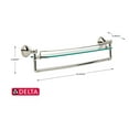 Delta Cassidy 24" Glass Shelf with Removable Bar, Polished Nickel ...