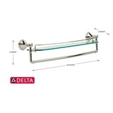 Delta Cassidy 24" Glass Shelf with Removable Bar, Polished Nickel ...