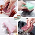 5/10Pcs Double Side Dishwahsing Sponge Oil Resistant Odors Removal ...