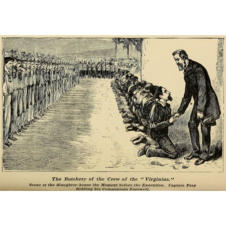 Capt. Joseph Fry Of The Ship Virginius Bidding Farewell To 37 Of His Crew Before Their Execution ...