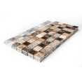 The Tile Life Marbles Noce 1x1 Glass Grid Mosaic Wall Tile - 4x4 Sample ...