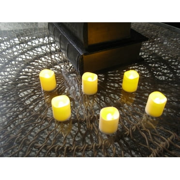 Mainstays Unscented Flameless LED Votives, White, 12 Count - Walmart.com