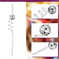 Disco Ball Straws, 6Pcs Drinking Straw Mini Ball Decorative Straws for ...