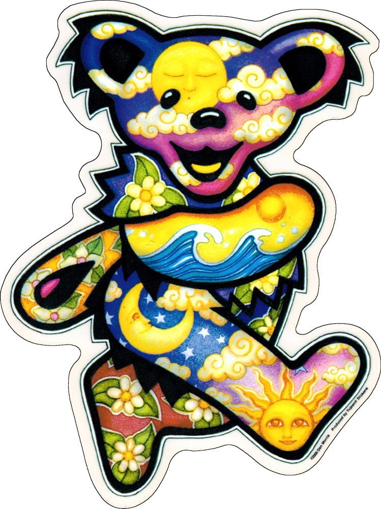 Grateful Dead Dancing Bear Sticker Fikobabe
