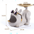 Resin Cool Bulldog Crafts Dog Butler with Tray for Keys Holder Storage ...