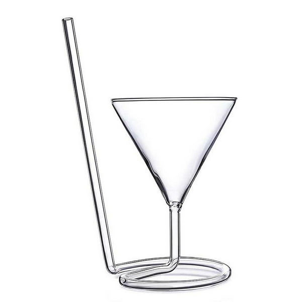 Copa de cóctel en espiral giratoria para martini, creativa copa de vino ...