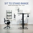 VIVO Black Electric Adjustable Height L-Shaped Corner Standing Desk, 47 ...