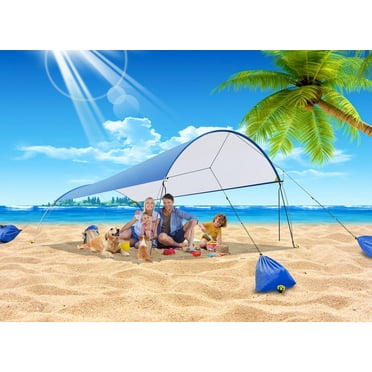 Flow Shade Beach Tent Wind Sun Canopy Portable Easy Set Up UPF 50+ No ...