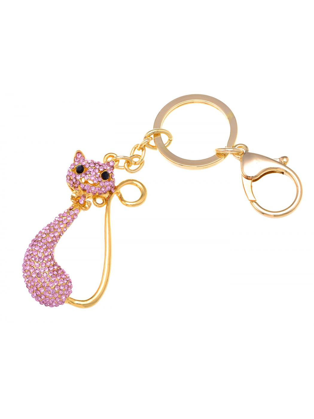 Golden Tone Bow Tie Light Rose Pink Crystal Rhinestone Pipe Kitten Cat ...