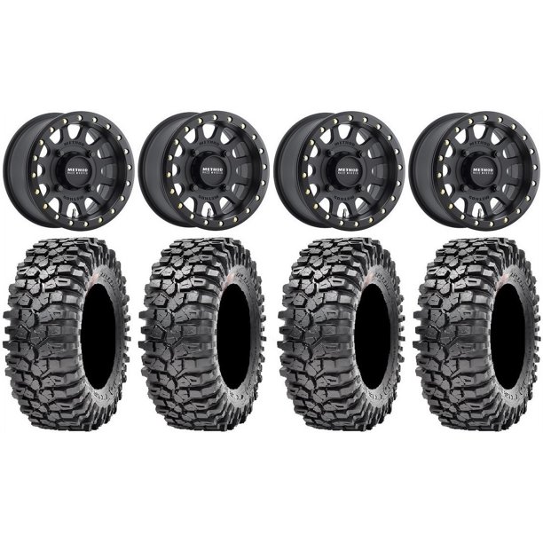 Method 401 14" Bdlk Wheels Bk 5+2 35" Roxxzilla Tires Can-Am Maverick ...