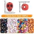 400pcs 4 styles Opaque White Acrylic Beads Craft Style Mixed Color 9.5 ...