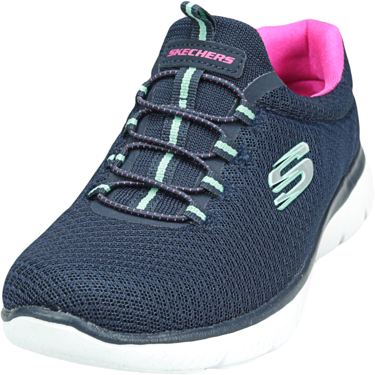 Skechers Skechers Women s Summits Navy Pink Ankle High Mesh