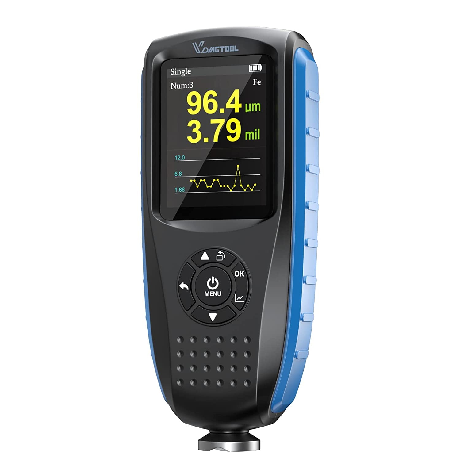 VDIAGTOOL VC300 Digital Coating Thickness Gauge, Car Paint Metal ...