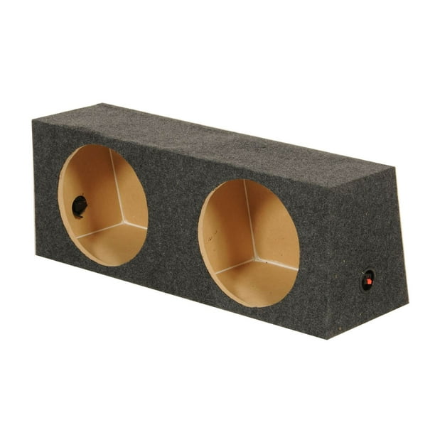 QPower ED12 S Flat 12" Sealed Dual Angled Hatchback Subwoofer Enclosure ...