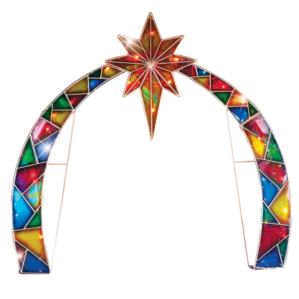 Collections Etc Lighted Outdoor Arch with Star of Bethlehem - Walmart.com