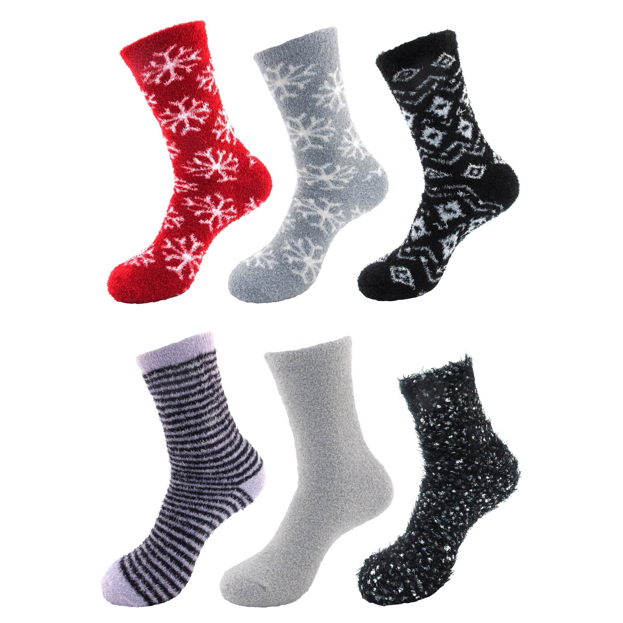 Feather Yarn Home Socks - 6 Prs - Assortment E - Walmart.com