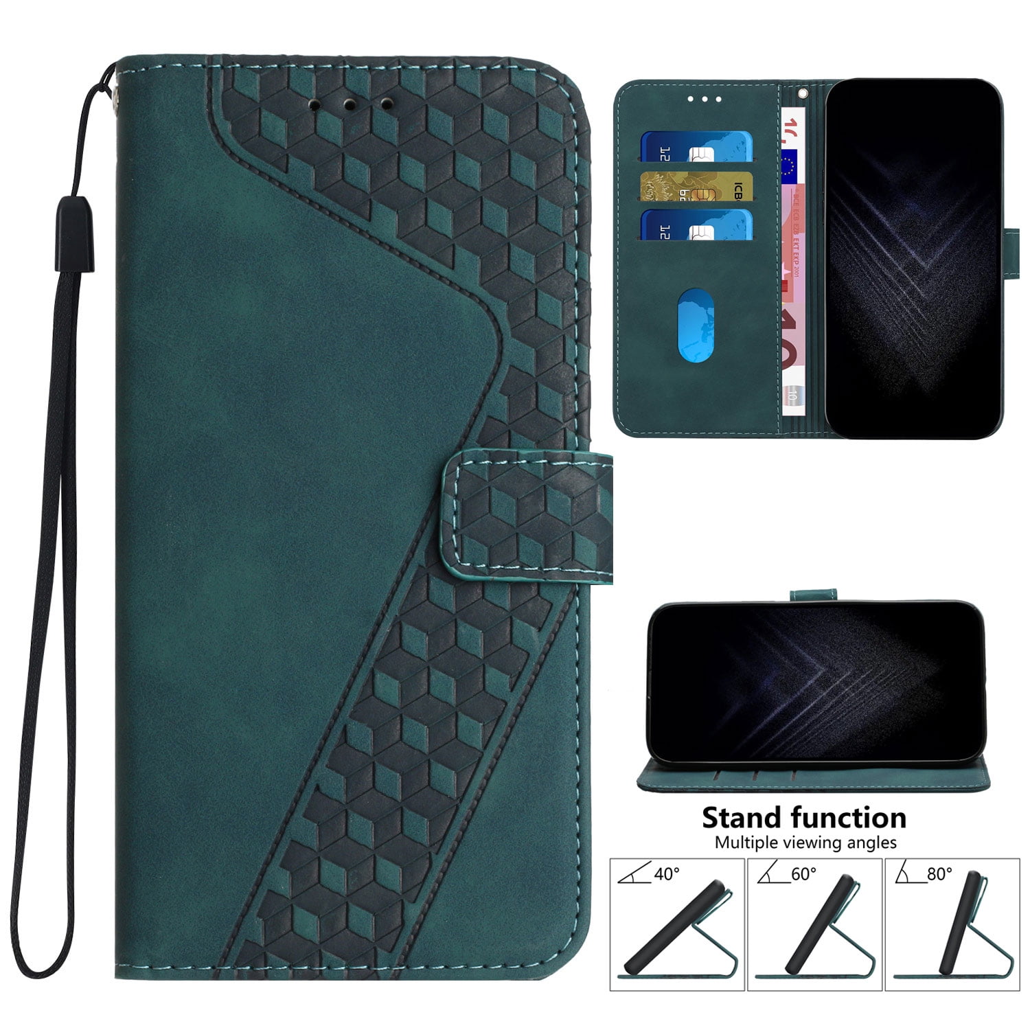 Mantto Wallet Case For Samsung Galaxy A52,360 Protection Luxury PU Leather Magnetic Clasp Flip ...