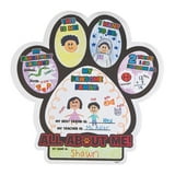 Color Your Own All About Me Paw Print Poster - Craft Kits - 30 Pieces ...