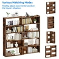 Dextrus 5 Tiers Bookcase with Baffles, Industrial Large Etagere Corner ...