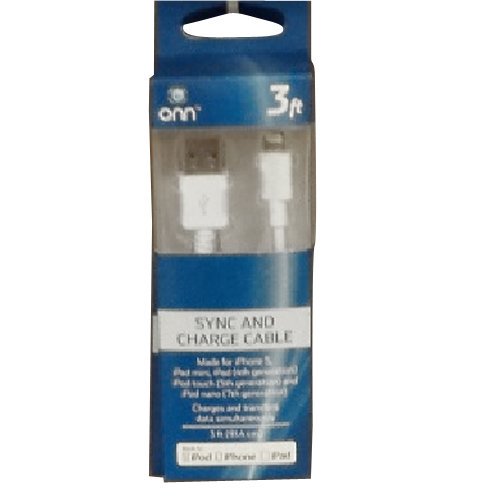 Onn Sync And Charge Cable, 3' - Walmart.com - Walmart.com