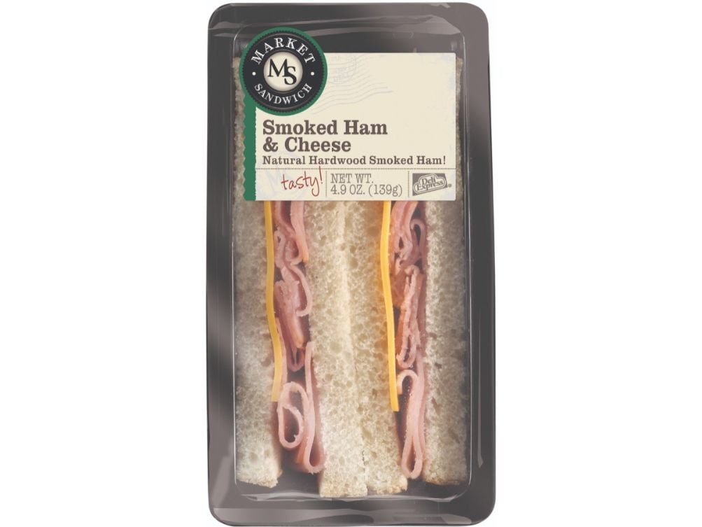 Deli Express Smoked Ham and Cheese Wedge Sandwich 4.9oz (PACK OF 10 ...