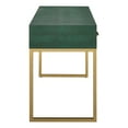 Southern Enterprises Carabelle Faux Croc Leather Computer Desk in Green ...