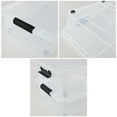 Dehouse 25L Underbed Rolling Storage Containers, 4 Pack Clear Plastic ...