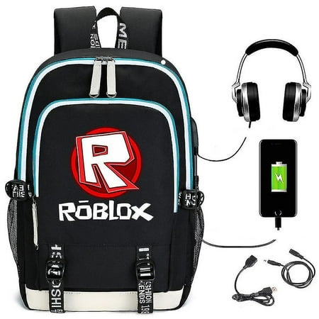 Virtual World Roblox Backpack Usb Charging Student Backpackblack ...