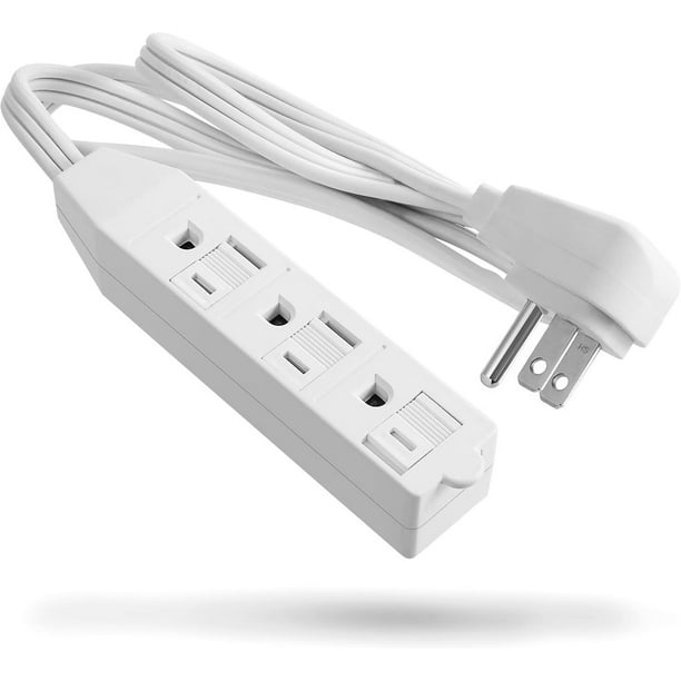 3-Outlet Power Strip, FosPower 3-Prong 1625W Grounded Wall Outlet with ...