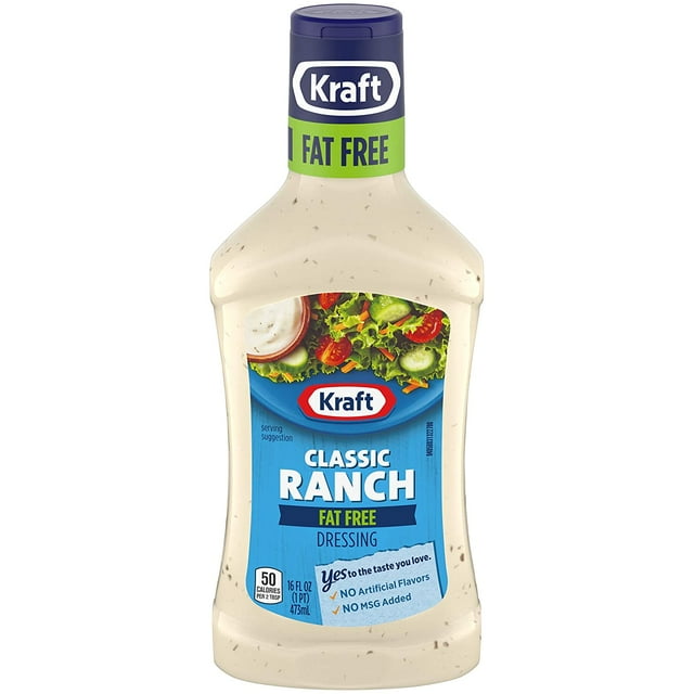Kraft Fat Free Classic Ranch Dressing (16 Oz Bottles, Pack Of 6 ...