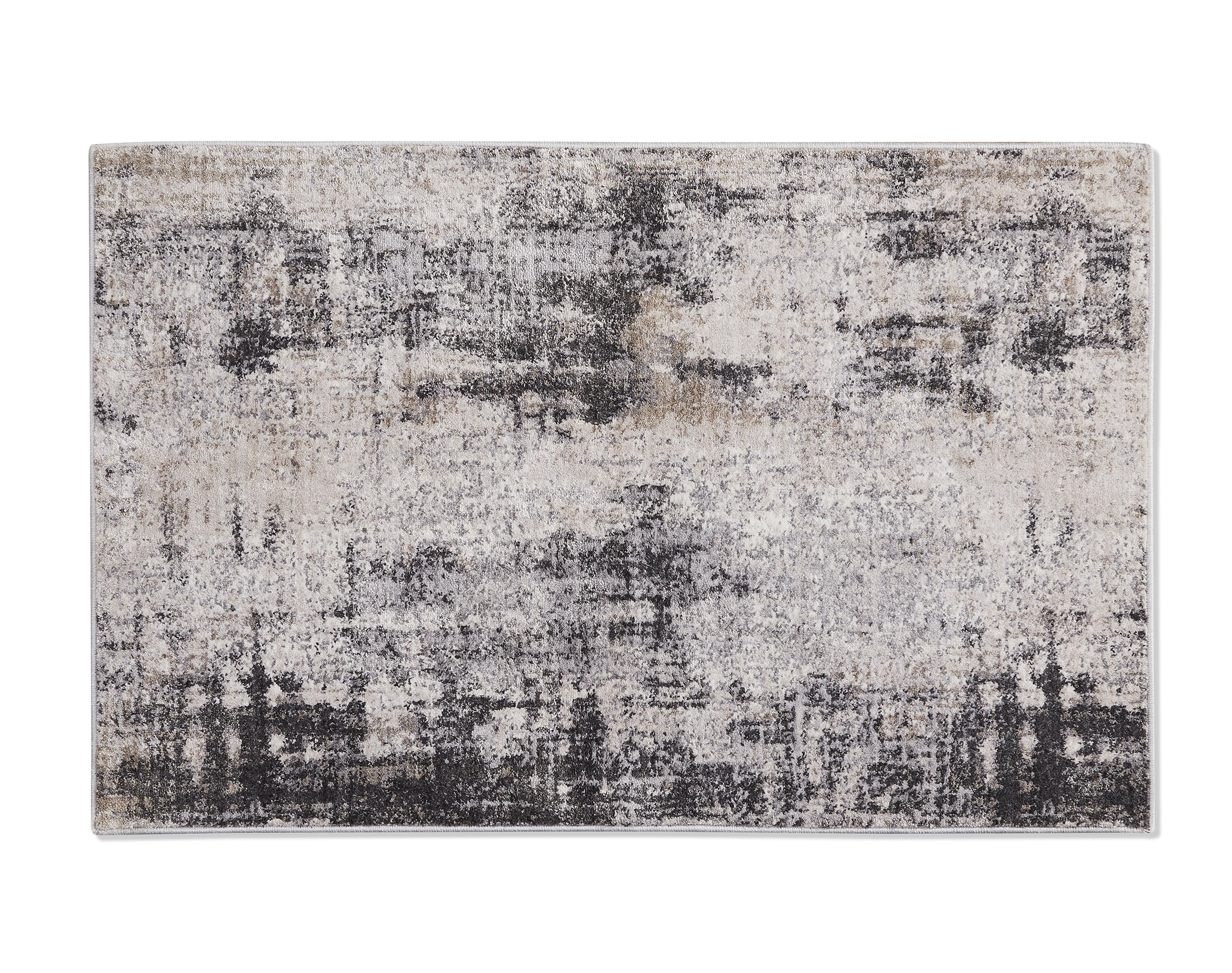 Better Homes & Gardens High Low Abstract Area Rug, Grey/Tan, 30" x 46 ...