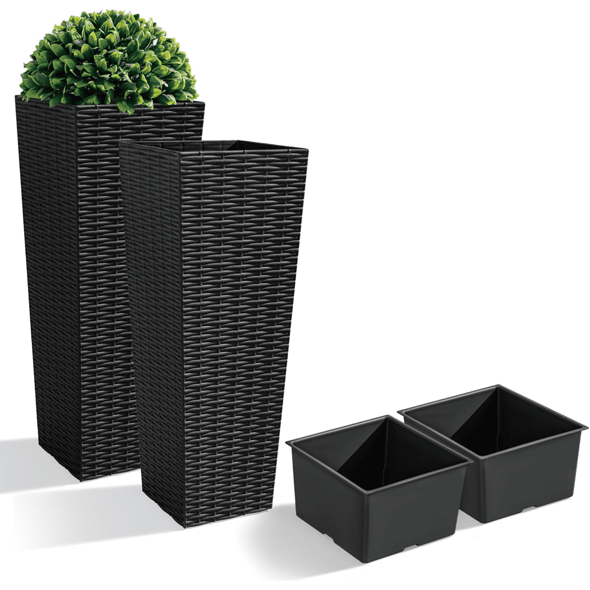 Click here for Homall Set Of 2 Indoor/Outdoor Resin Rattan Plante... prices