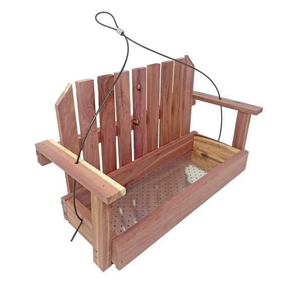 Amish-Made Porch Swing Bird Feeder, Eco-Friendly Poly Lumber Hanging ...