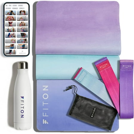 Yoga Starter Kit, Exercise Mat, Sculpt Resistance Bands and Water ...