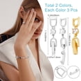 6Pcs 2 Colors Brass Extender Chain with Cubic Zirconia Necklace ...