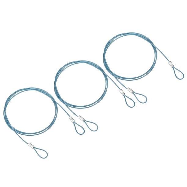 Uxcell 3.3Ft Safety Cable Lock Steel Stage Lighting Security Wire Rope ...