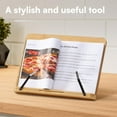 H&S Bamboo Recipe Book Holder - Foldable & Portable Cookbook Stand for ...