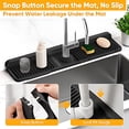 24'' Longer Faucet Mat for Kitchen Sink Splash Guard[7° Slope Fast Self ...