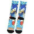 Sonic The Hedgehog Character Gold Rings Sublimated Crew Socks Mid-Calf ...