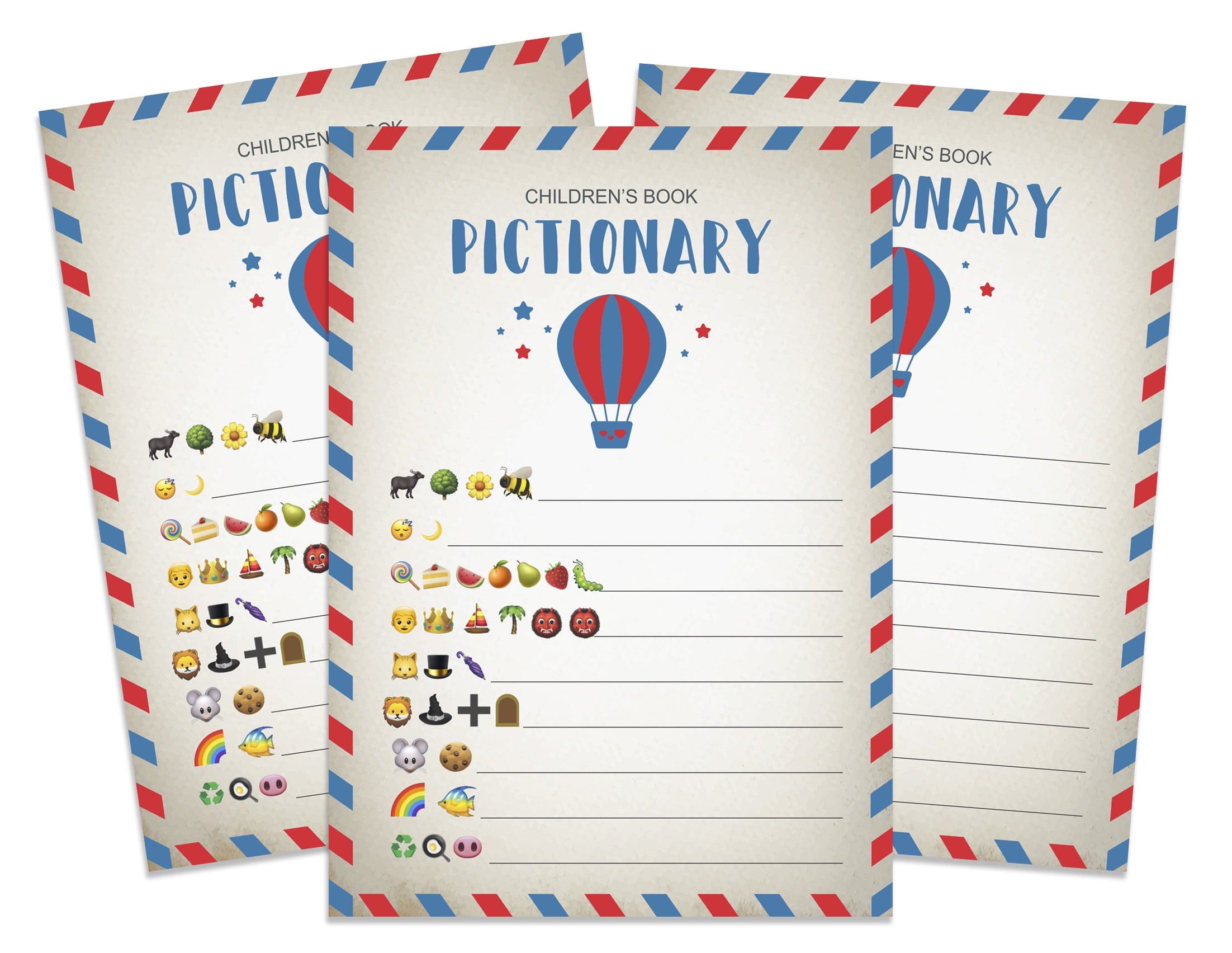 Inkdotpot Pack of 50, Boy/Girl Baby Shower Party Collection, Children Books Pictionary Baby ...