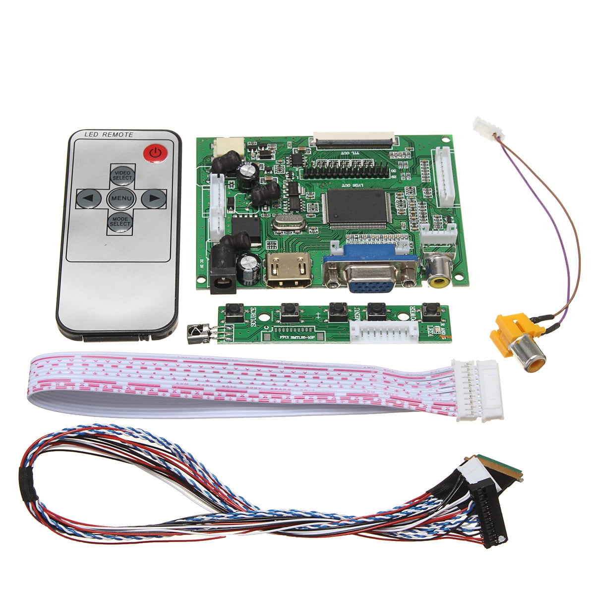 VGA LVDS LCD Controller Driver Board Kit For LP156WH4(TL)(A1) 1366x768 ...